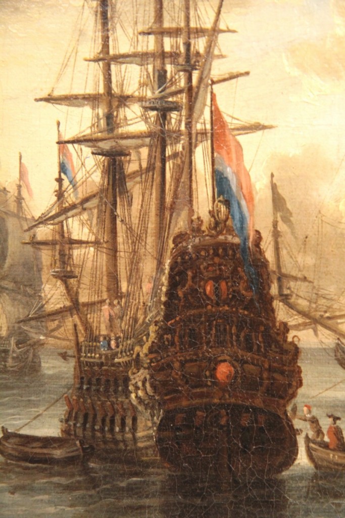 HST. Ecole hollandaise (Peter Van de Velde). Port imaginaire. HST. Ecole hollandaise (Peter Van de Velde). Port imaginaire.
