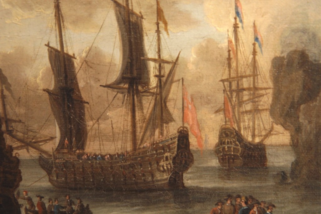 HST. Ecole hollandaise (Peter Van de Velde). Port imaginaire. HST. Ecole hollandaise (Peter Van de Velde). Port imaginaire.