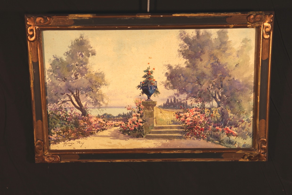 Aquarelle signée Alphonse Rey (1865-1938).